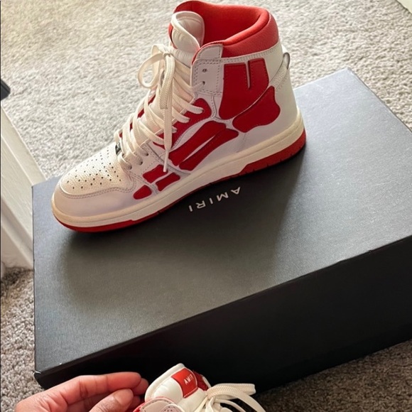 AMIRI | Shoes | Amiri High Top Tennis Worn With Red White Color Design ...